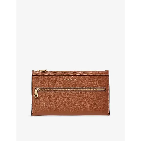 ASPINAL OF LONDON Hudson Leather Travel Pouch - Wine