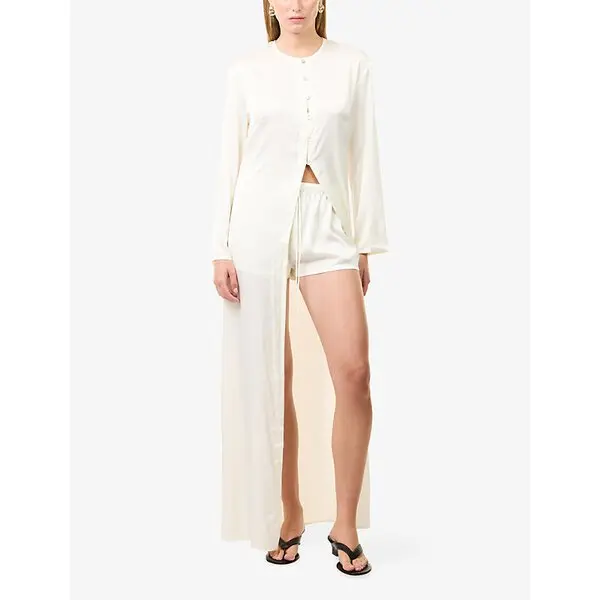 HYPHEN Kenny Maxi-length Satin Top