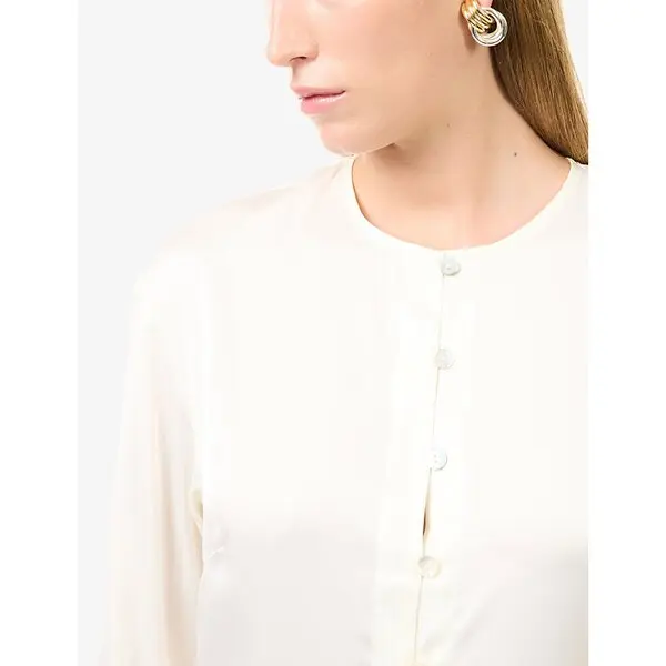 HYPHEN Kenny Maxi-length Satin Top