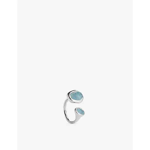 Monica Vinader Odyssey Gemstone Sterling- And Aquamarine Ring - Silver