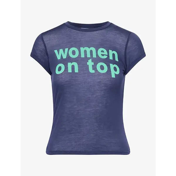 PEACHY DEN On Top Stretch-cotton T-shirt - Sprite