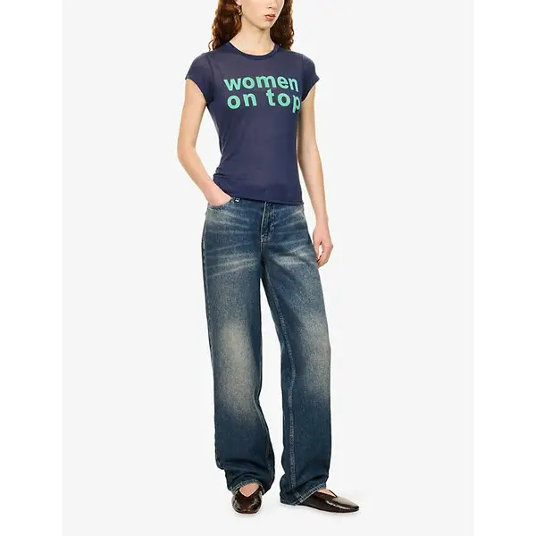 PEACHY DEN On Top Stretch-cotton T-shirt