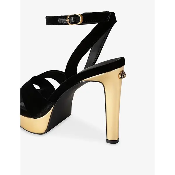 Kurt Geiger Gloria Velvet Platform Sandals