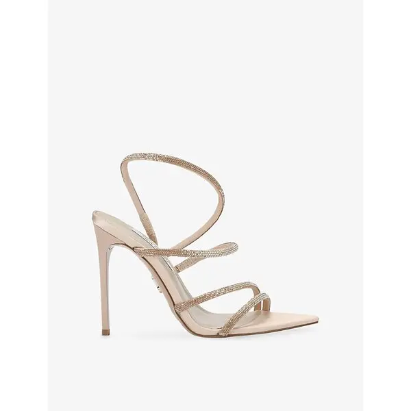 Steve Madden Sylo Embellished Satin Heeled Sandals
