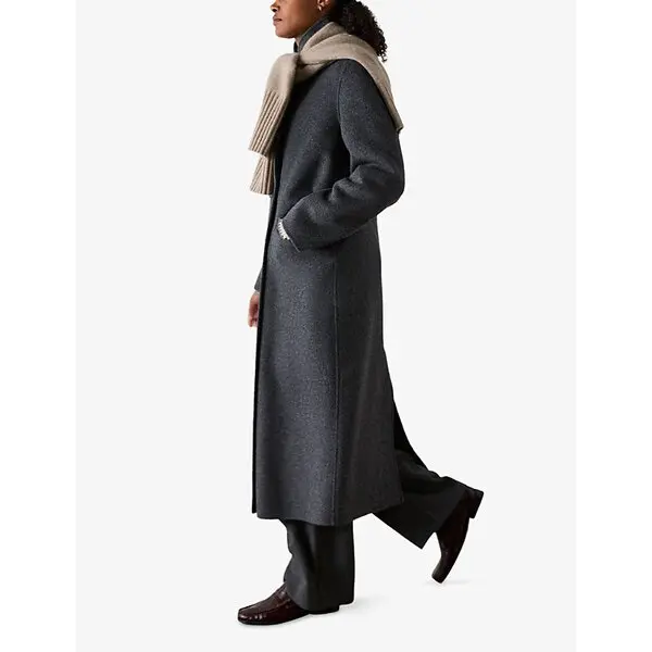 Whistles Double-breasted Relaxed-fit Wool-blend Coat