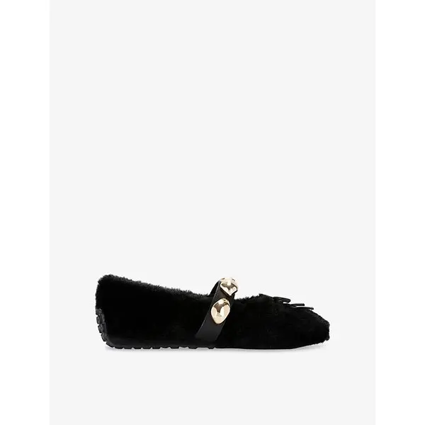 Steve Madden Toasted Faux-fur Ballet Flats