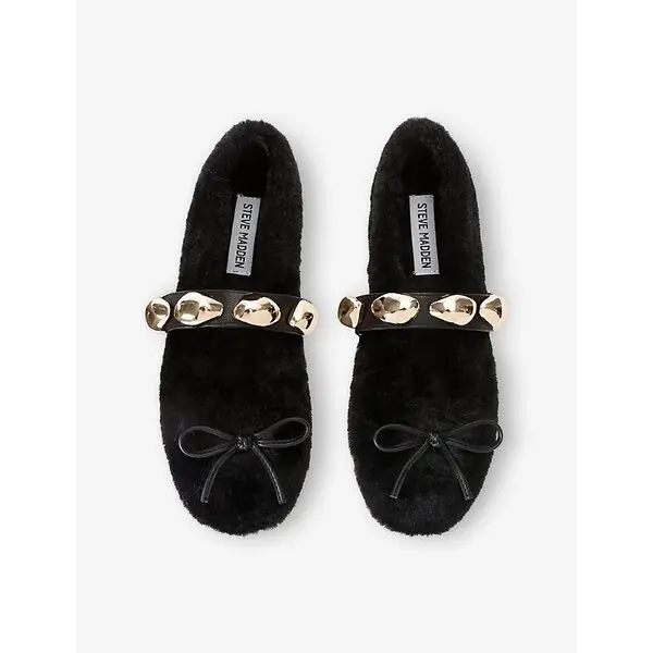 Steve Madden Toasted Faux-fur Ballet Flats