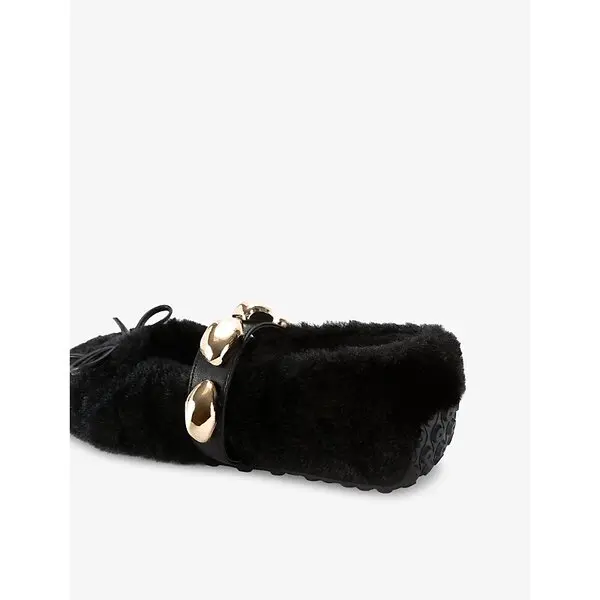 Steve Madden Toasted Faux-fur Ballet Flats