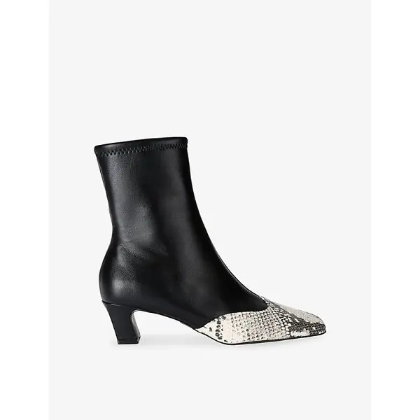 Steve Madden Jeter Faux-leather Heeled Ankle Boots