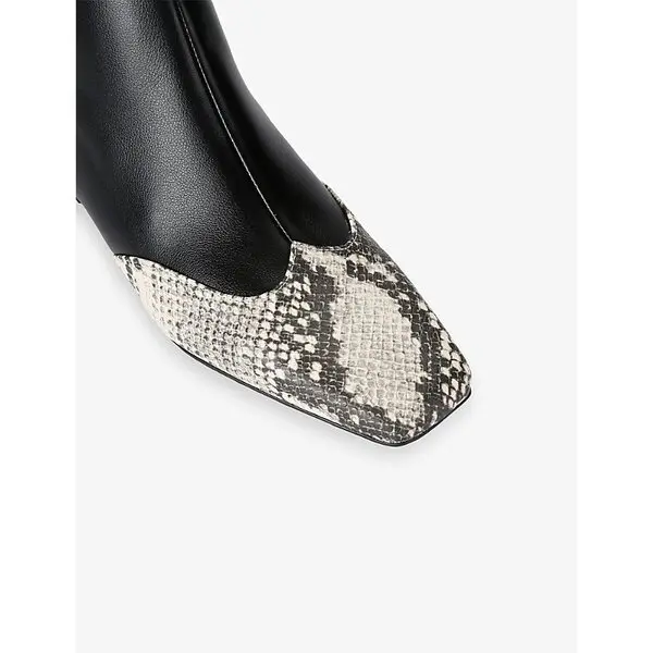 Steve Madden Jeter Faux-leather Heeled Ankle Boots
