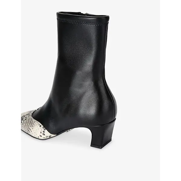 Steve Madden Jeter Faux-leather Heeled Ankle Boots