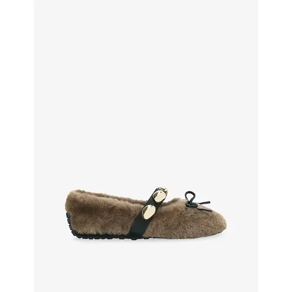 Steve Madden Toasted Faux-fur Ballet Flats