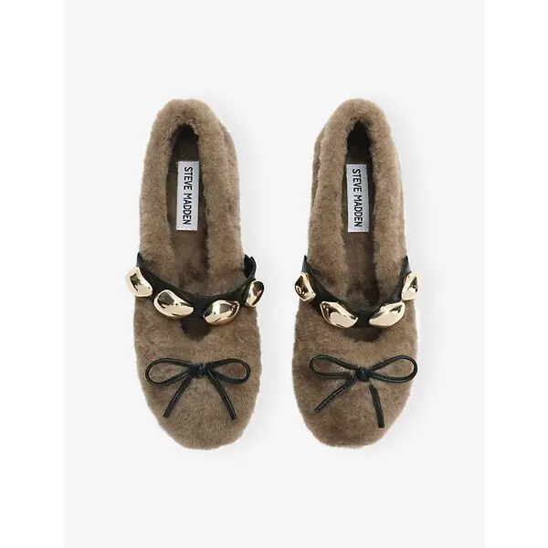 Steve Madden Toasted Faux-fur Ballet Flats