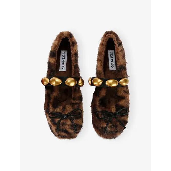 Steve Madden Toasted Faux-fur Ballet Flats