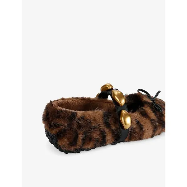 Steve Madden Toasted Faux-fur Ballet Flats