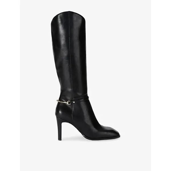 Steve Madden Shield Leather Heeled Knee-high Boots