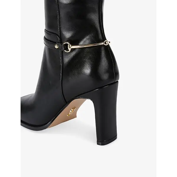 Steve Madden Shield Leather Heeled Knee-high Boots