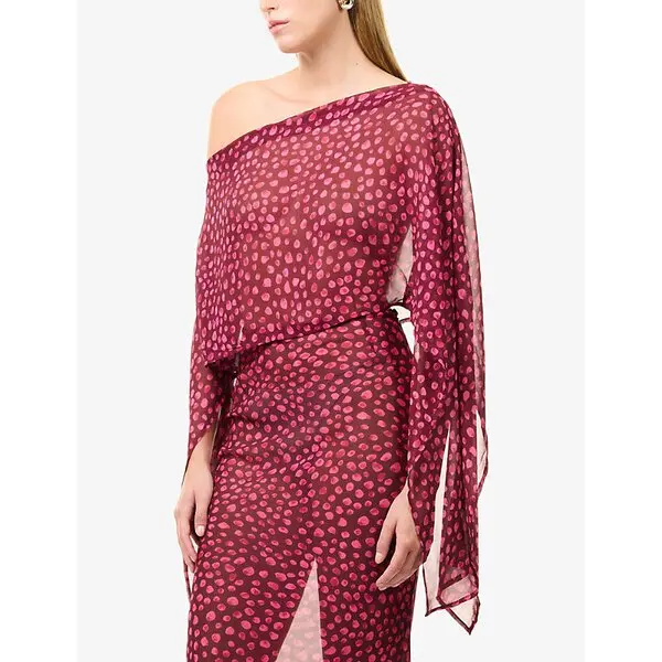 HYPHEN Liana Cropped Sheer Top
