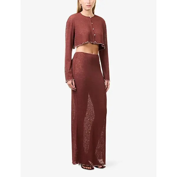 HYPHEN Kenny Knitted Maxi Skirt
