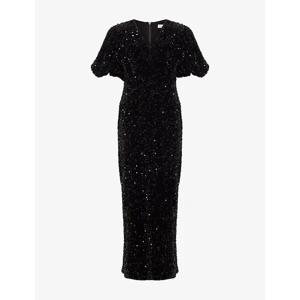 PHASE EIGHT Elaina Sequin-embellished Woven Maxi Dress