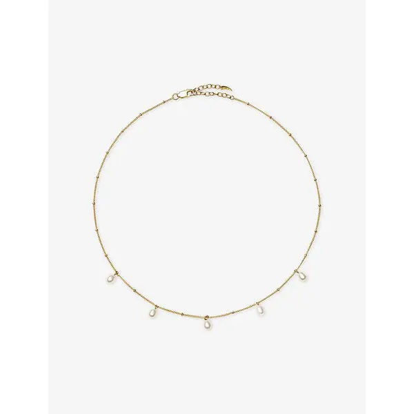 MISSOMA Pearl Baya Baroque 18ct Vermeil Chain Choker - Gold