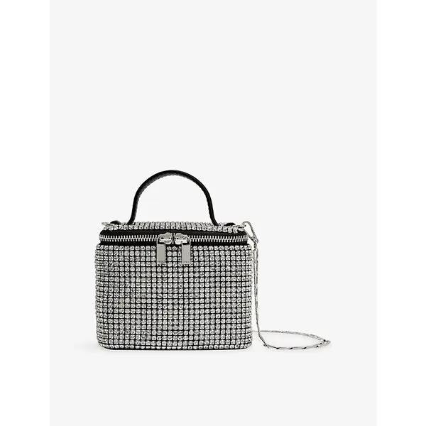 REISS Nova Mini Crystal-embellished Cross-body Bag