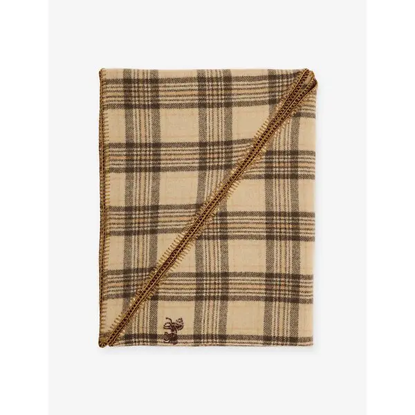 COACH Lucy Plaid Wool-blend Triangle Scarf