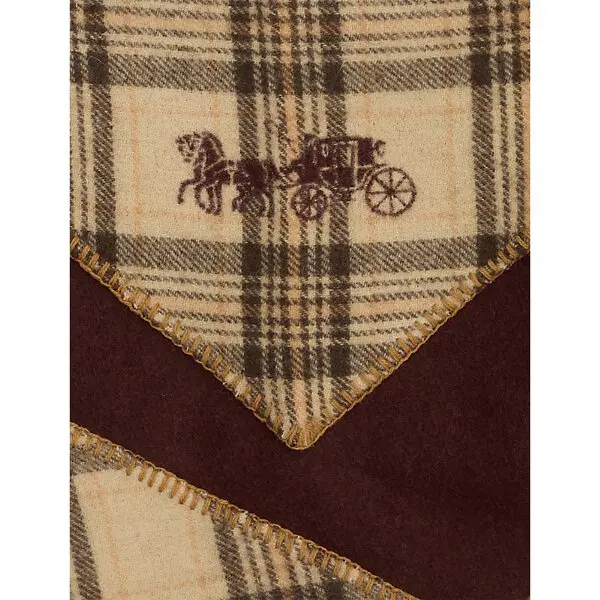 COACH Lucy Plaid Wool-blend Triangle Scarf