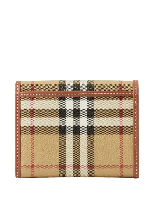 Burberry Lancaster Small Check Tri-fold Wallet