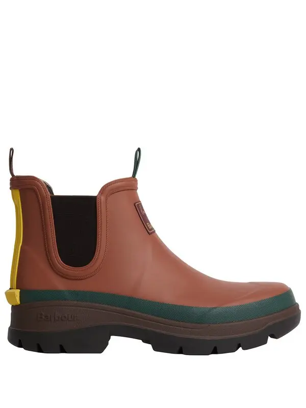 Barbour Russet Rubber Chelsea Ankle Boots