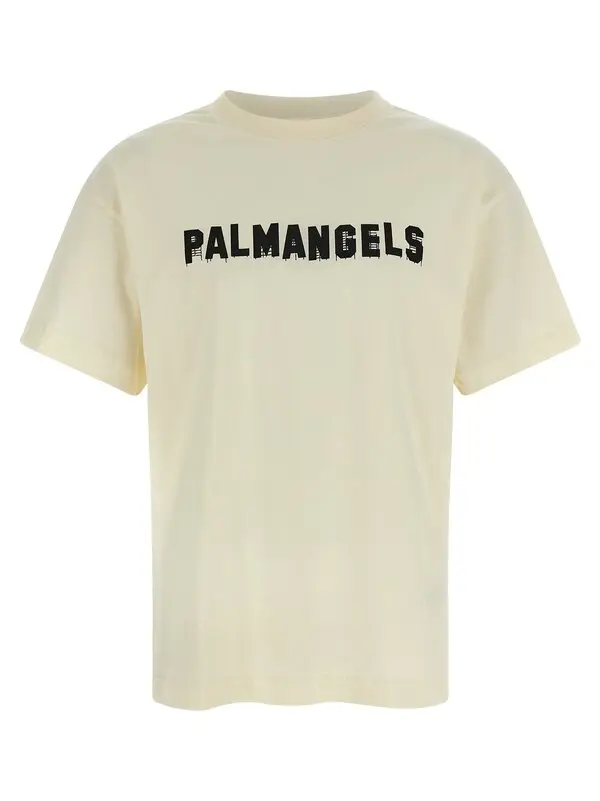 Palm Angels Logo Print T-shirt - White