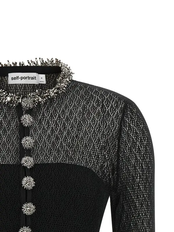SELF-PORTRAIT Openwork Knitted Bodysuit
