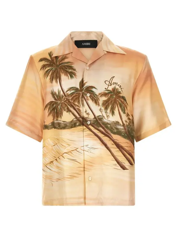 Amiri Palms Se Camp' Bowling Shirt