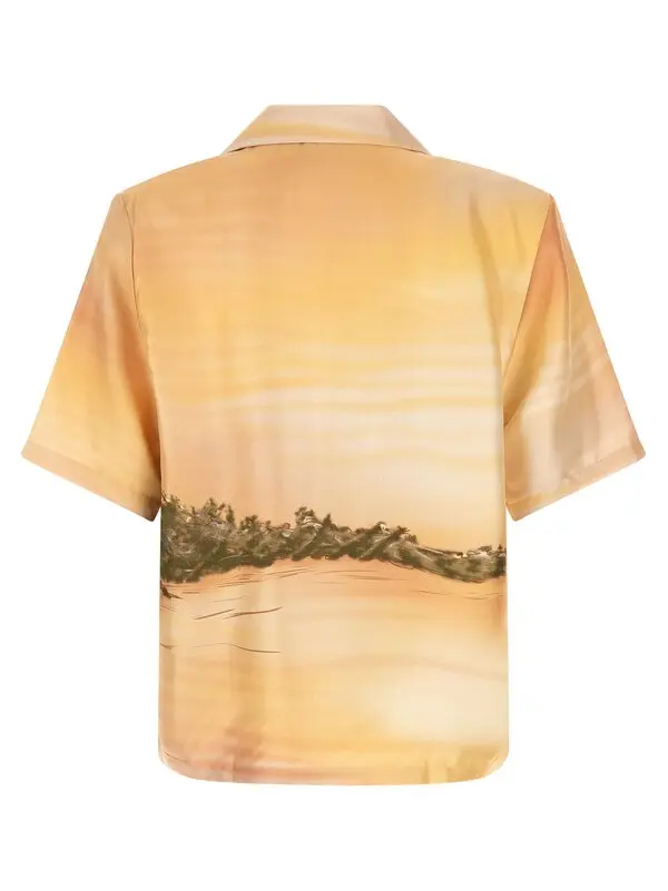 Amiri Palms Se Camp' Bowling Shirt