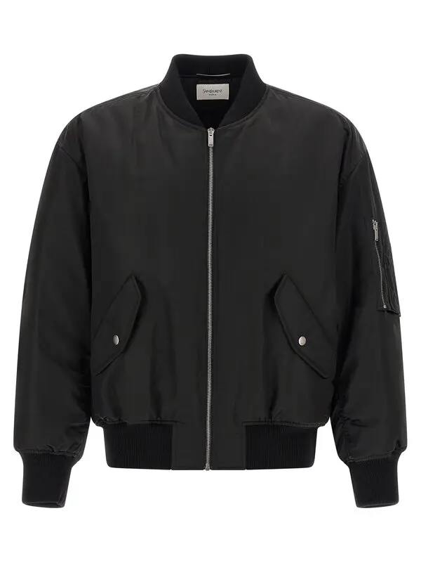 Saint Laurent Serge Bomber Jacket - Black