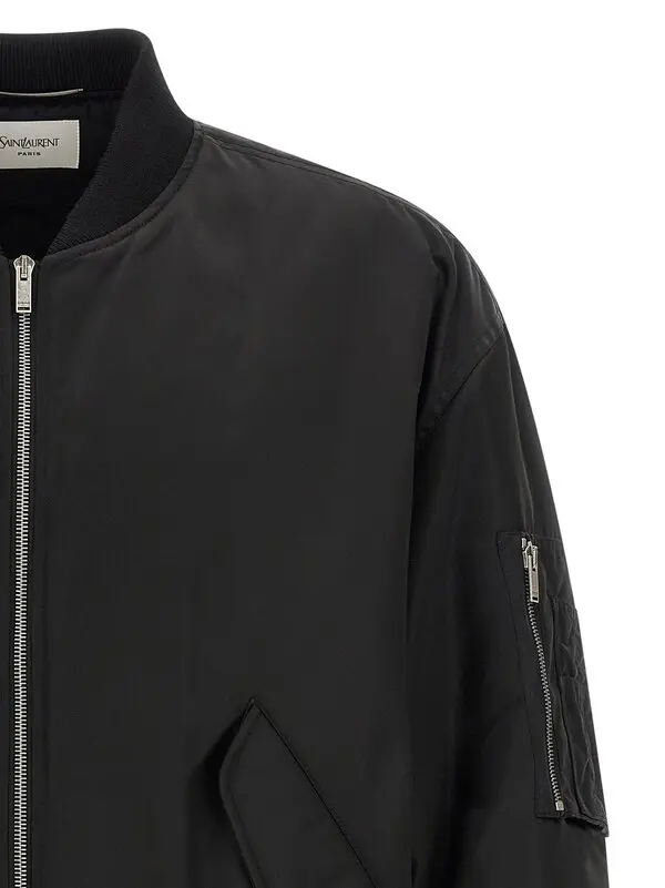 Saint Laurent Serge Bomber Jacket - Black