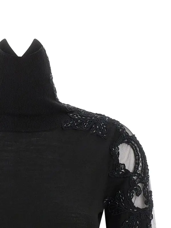 ERMANO SCERVINO Ermanno Scervino High Neck With Lace Inserts