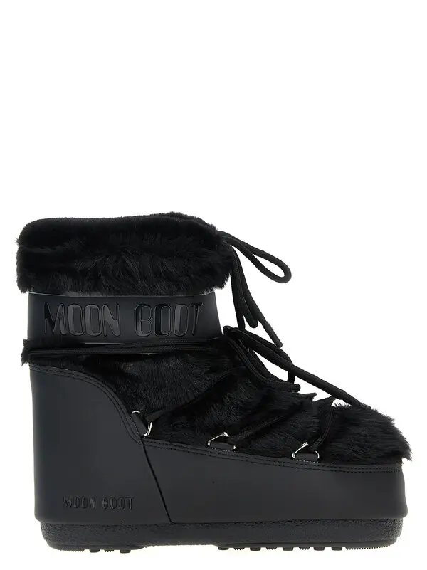 Moon Boot Ltrack Tube Faux Fur' Ankle Boots - Black