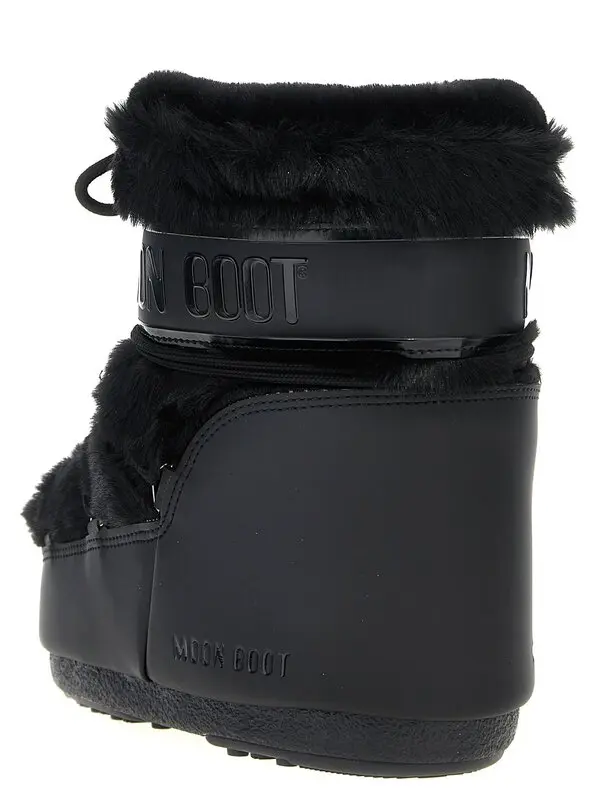 Moon Boot Ltrack Tube Faux Fur' Ankle Boots - Black