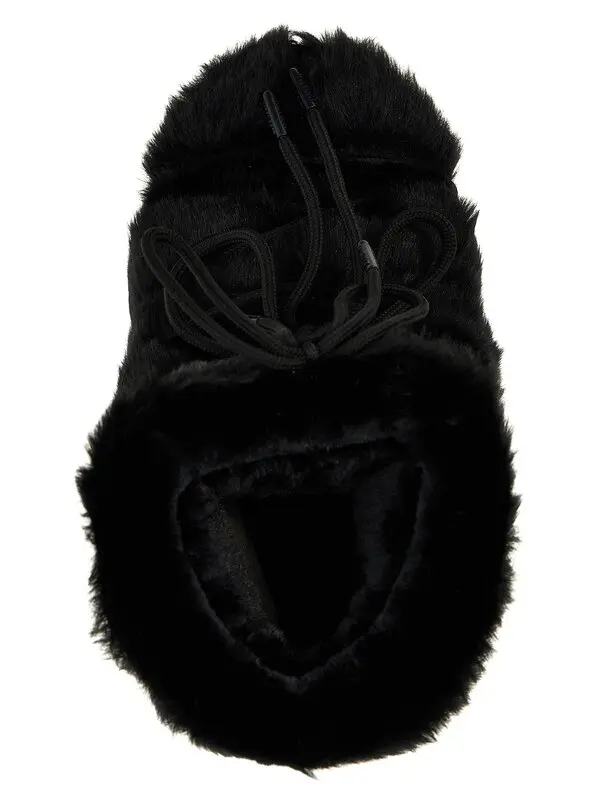 Moon Boot Ltrack Tube Faux Fur' Ankle Boots - Black