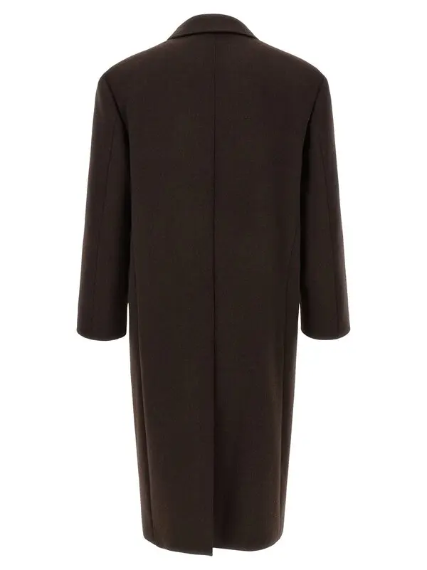 Saint Laurent Double-face Combed Wool Coat