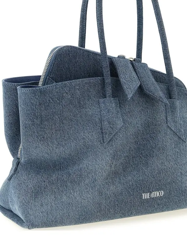 Attico La Passeggiata Medium' Shoulder Bag - Blue