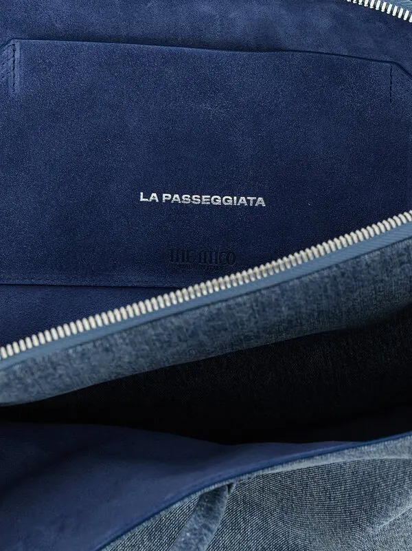 Attico La Passeggiata Medium' Shoulder Bag - Blue