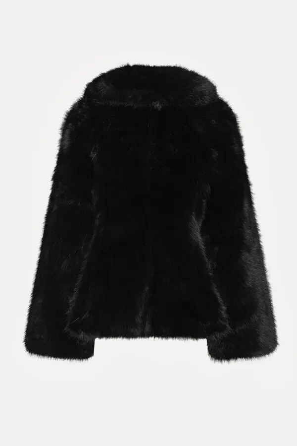 ROTATE BY BIRGER CHRISTENSEN Faux Fur Flared Jacket