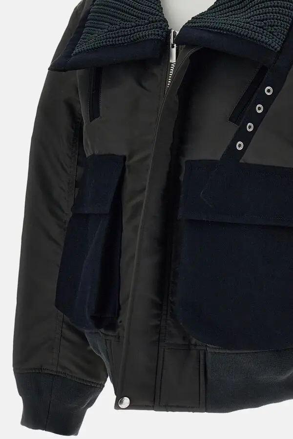 Sacai Nylon Twill X Wool Melton Blouson