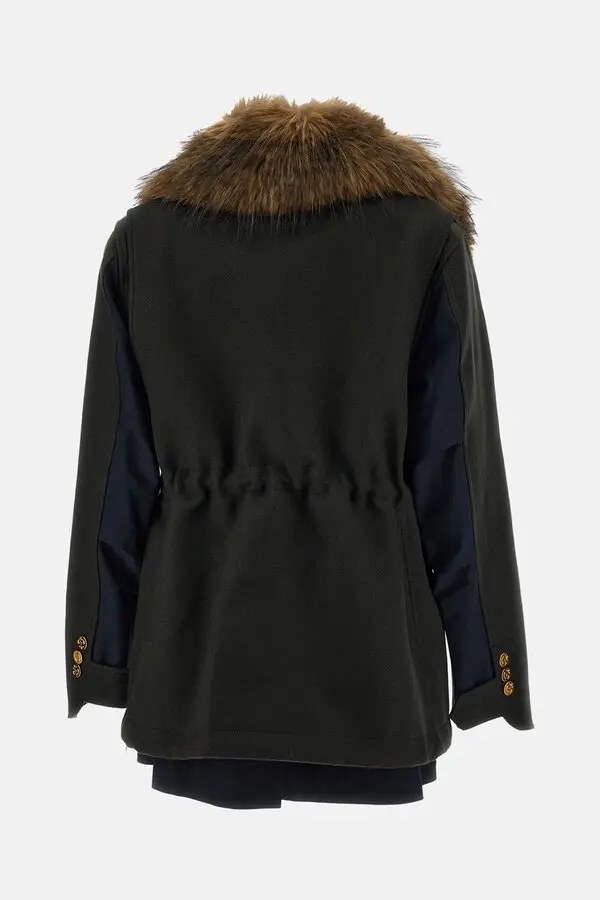 Sacai Wool Melton X Suiting Jacket