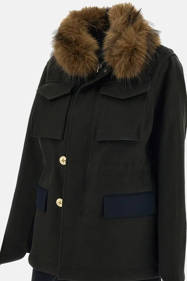 Sacai Wool Melton X Suiting Jacket