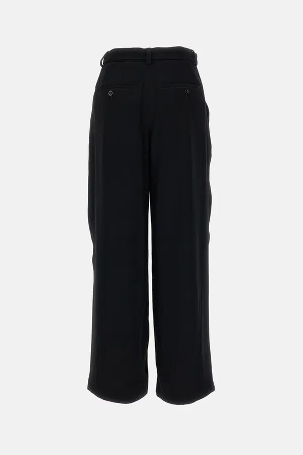 Sacai Wide Leg Crepe Back Satin Pants