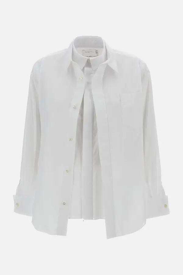 Sacai Hybrid Poplin Shirt - Multicolor