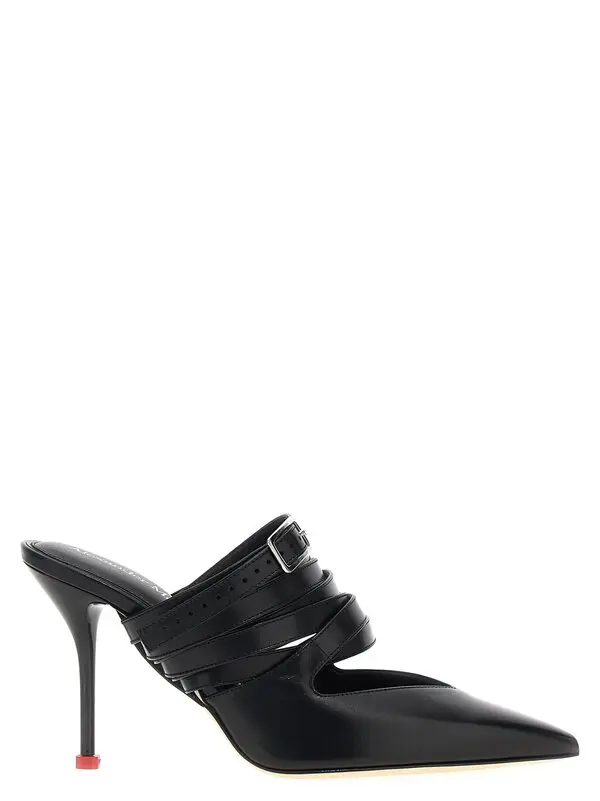 Alexander McQueen Strap Mules - Black